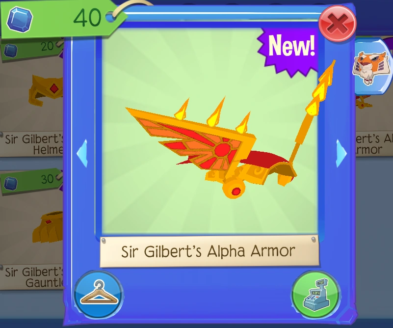 Sir Gilbert's Alpha Armor | Animal Jam Wiki | Fandom