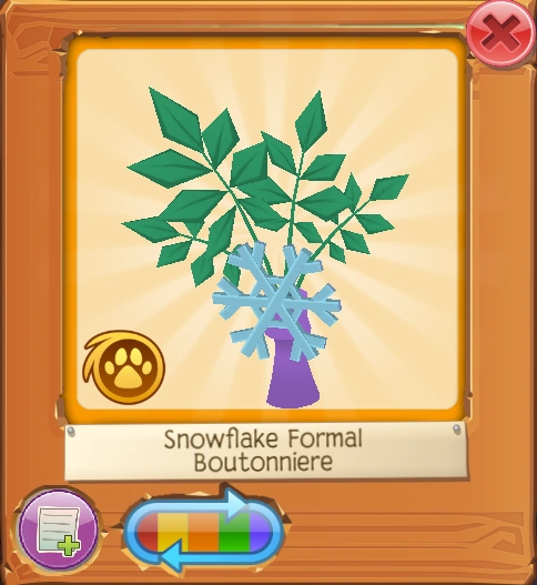 Snowflake Formal Boutonniere | Animal Jam Wiki | Fandom