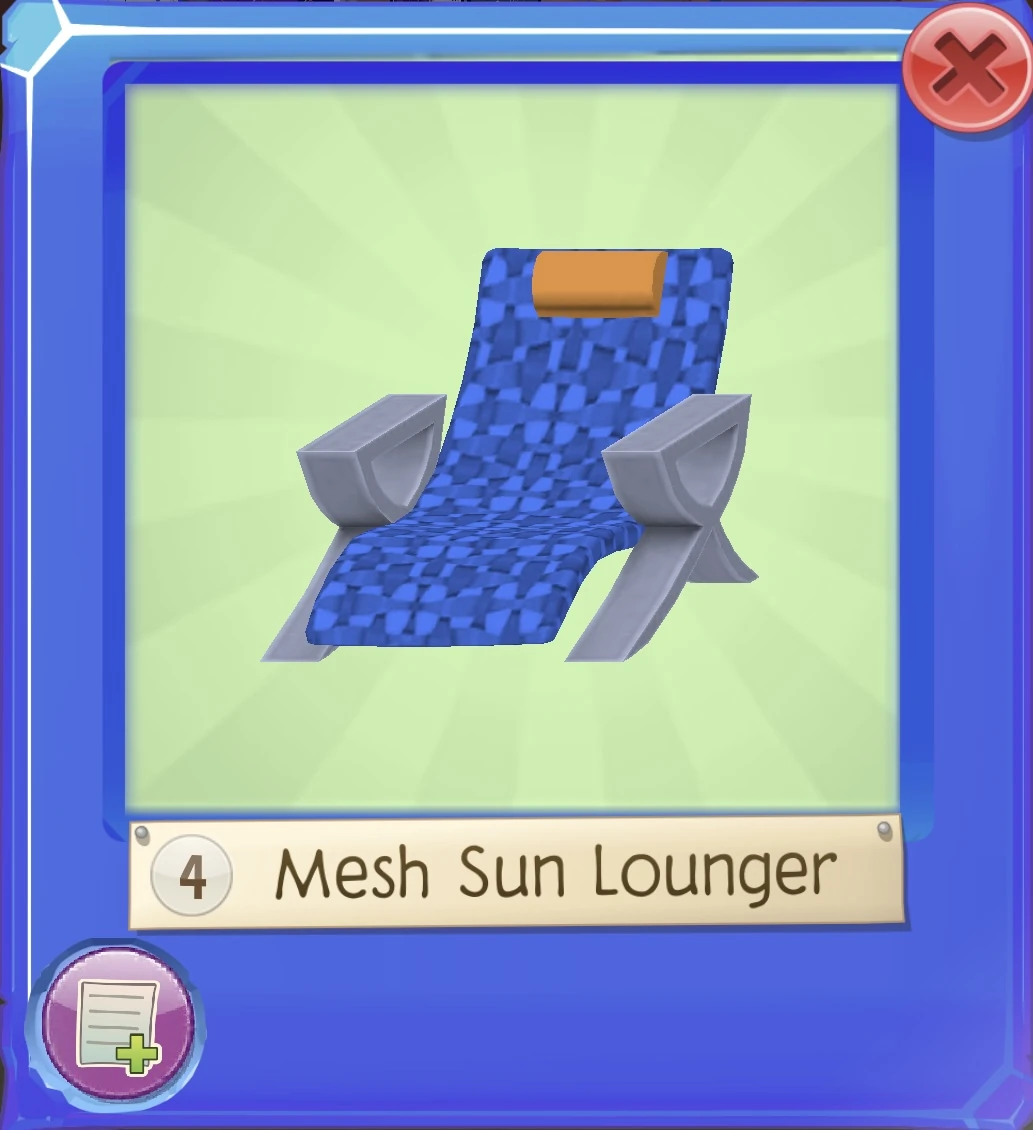 Mesh Sun Lounger | Animal Jam Wiki | Fandom