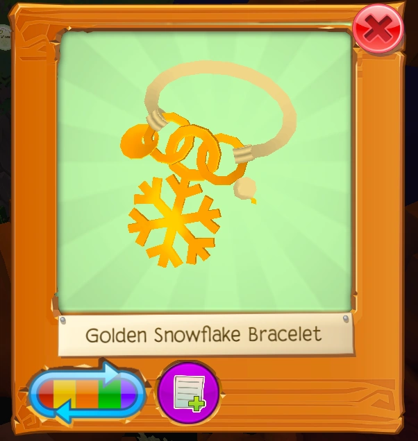 Golden Snowflake Bracelet | Animal Jam Wiki | Fandom