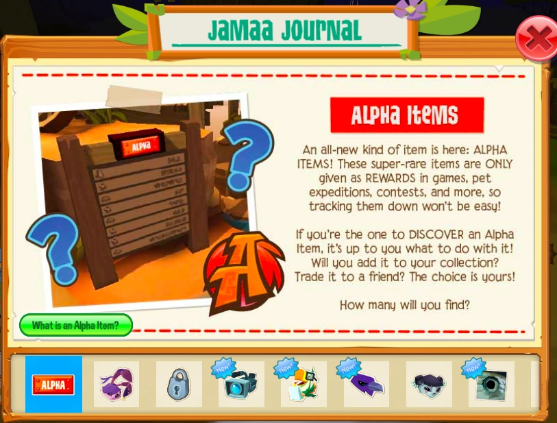 Alpha Item Explorer | Animal Jam Wiki | Fandom