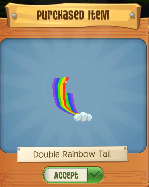 Double Rainbow Tail | Animal Jam Wiki | Fandom