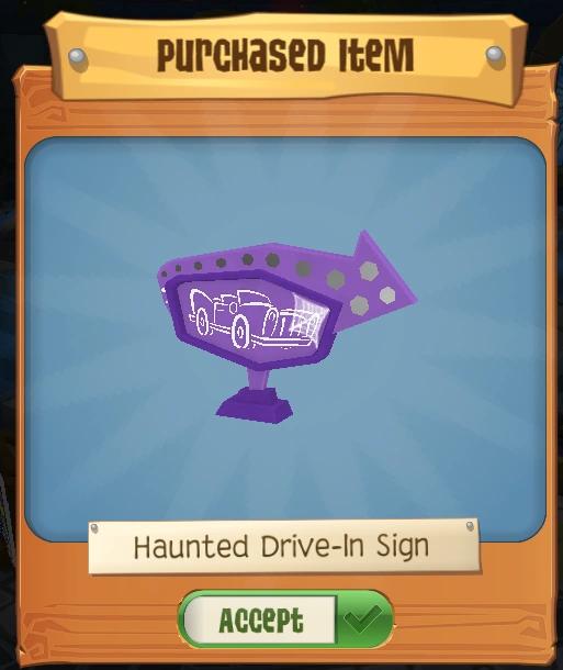 Haunted Drive-in Sign | Animal Jam Wiki | Fandom