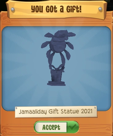 Jamaaliday Gift Statue 2021 | Animal Jam Wiki | Fandom