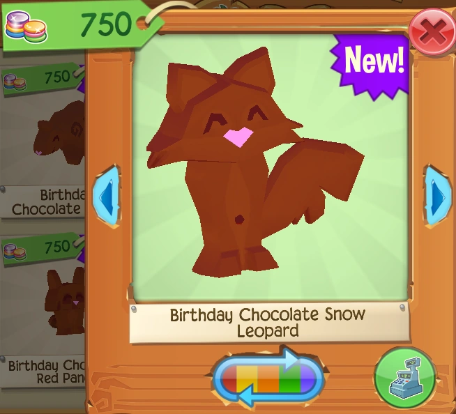 Birthday Chocolate Snow Leopard | Animal Jam Wiki | Fandom