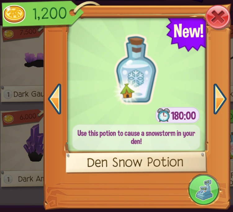Den Snow Potion | Animal Jam Wiki | Fandom