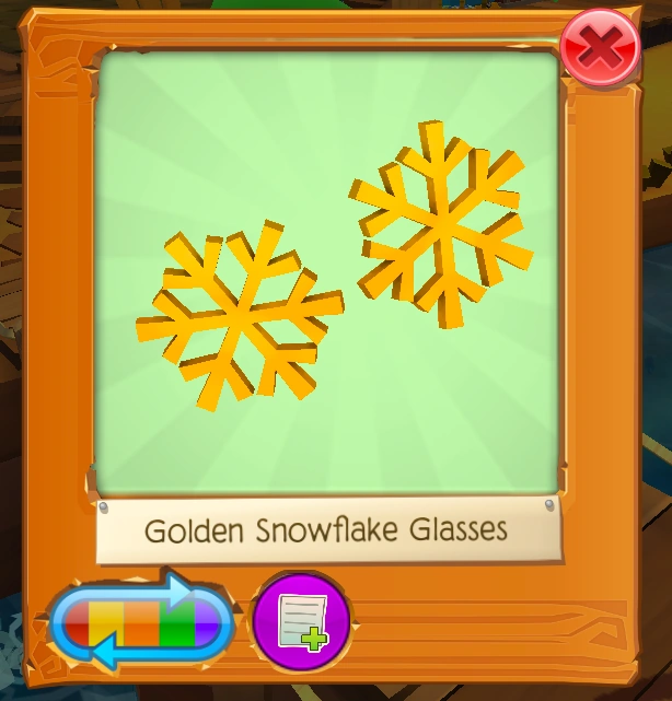 Golden Snowflake Glasses | Animal Jam Wiki | Fandom