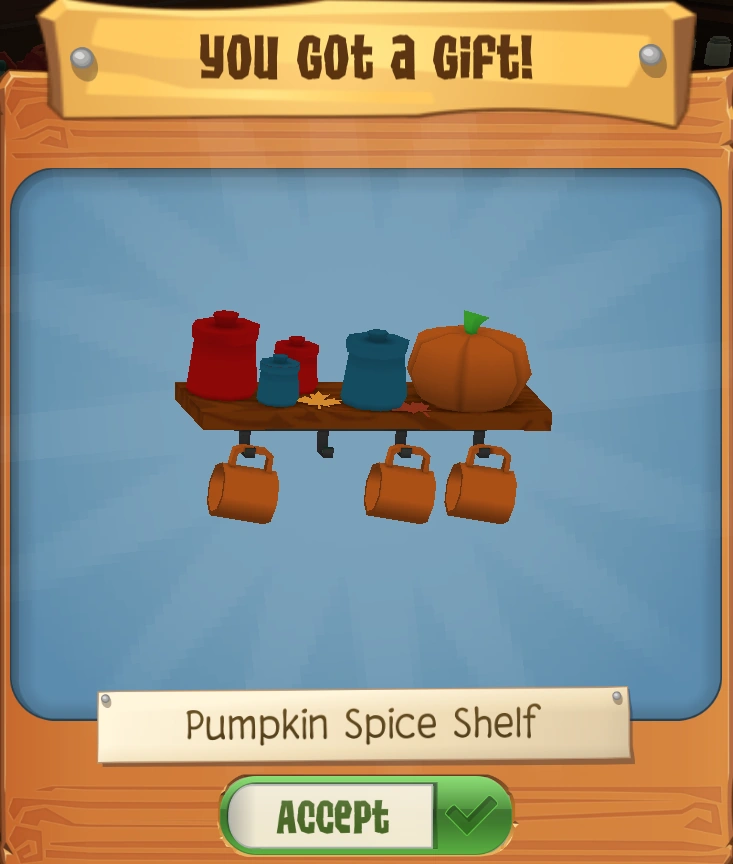 Pumpkin Spice Shelf | Animal Jam Wiki | Fandom