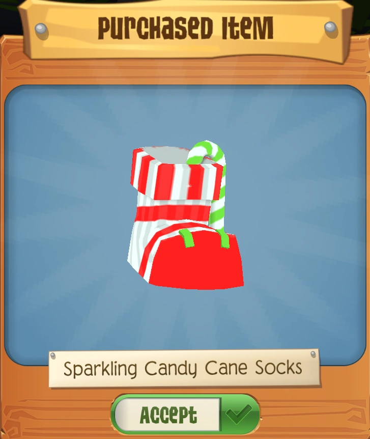 Sparkling Candy Cane Socks | Animal Jam Wiki | Fandom