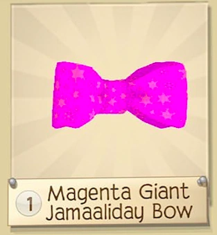 Magenta Giant Jamaaliday Bow | Animal Jam Wiki | Fandom
