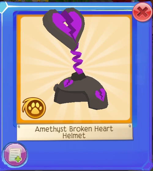 Amethyst Broken Heart Helmet | Animal Jam Wiki | Fandom