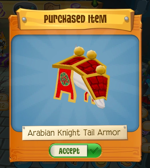 Arabian Knight Tail Armor | Animal Jam Wiki | Fandom