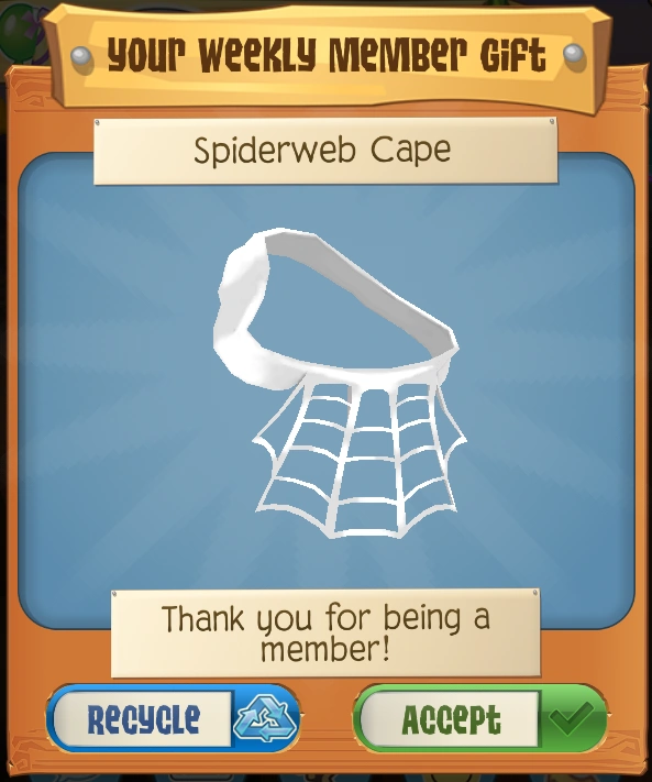Spiderweb Cape | Animal Jam Wiki | Fandom