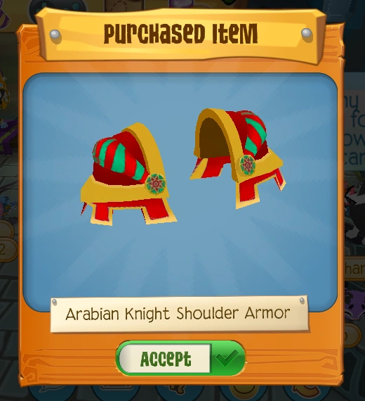 Arabian Knight Shoulder Armor | Animal Jam Wiki | Fandom