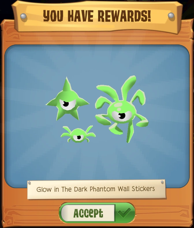 Glow in The Dark Phantom Wall Stickers | Animal Jam Wiki | Fandom