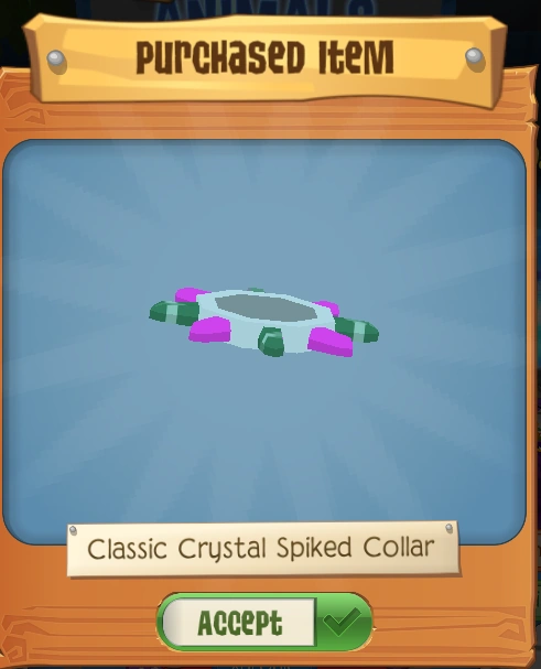 Classic Crystal Spiked Collar | Animal Jam Wiki | Fandom