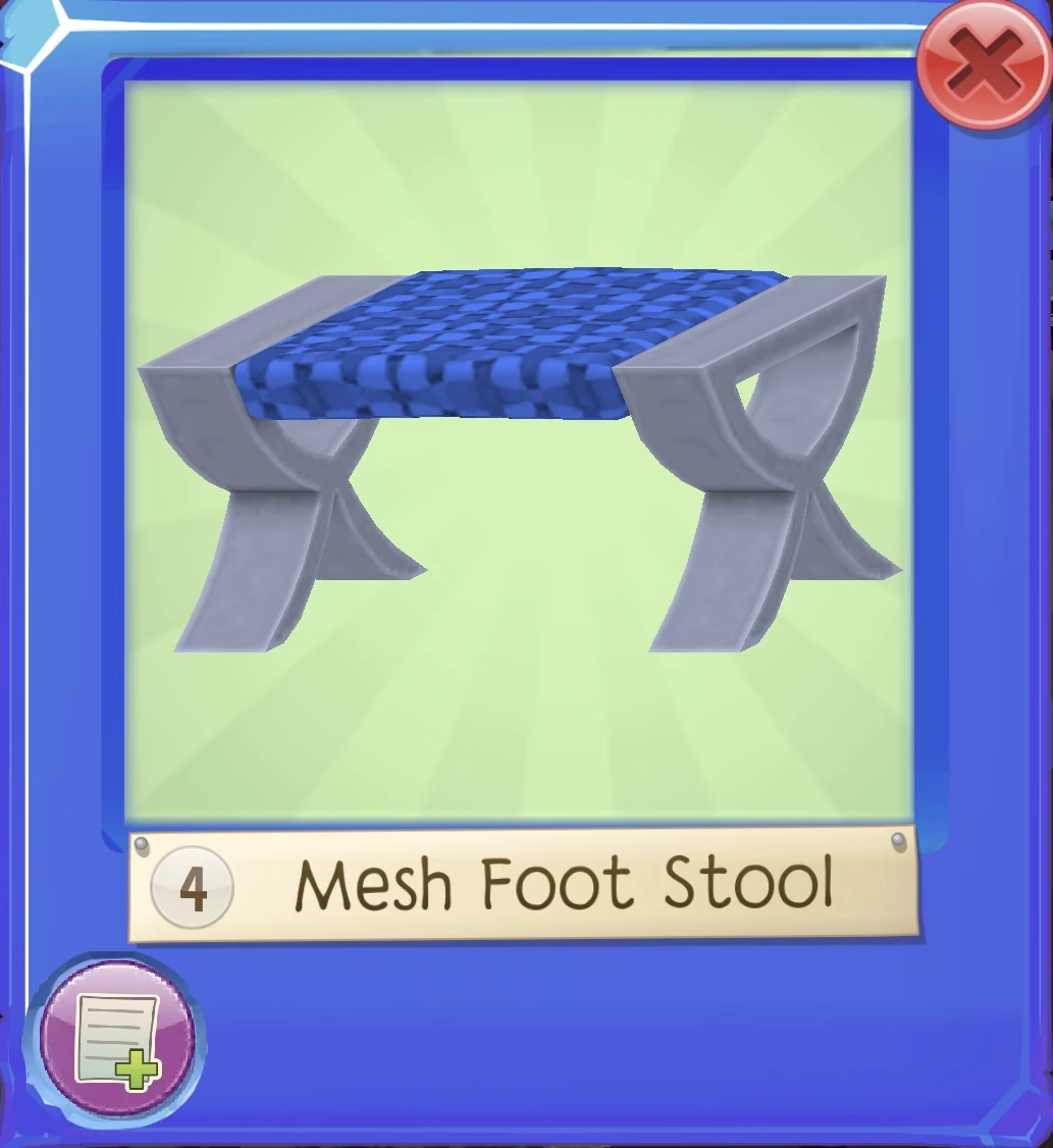 Mesh Foot Stool | Animal Jam Wiki | Fandom