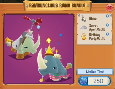 Rambunctious Rhino Bundle | Animal Jam Wiki | Fandom