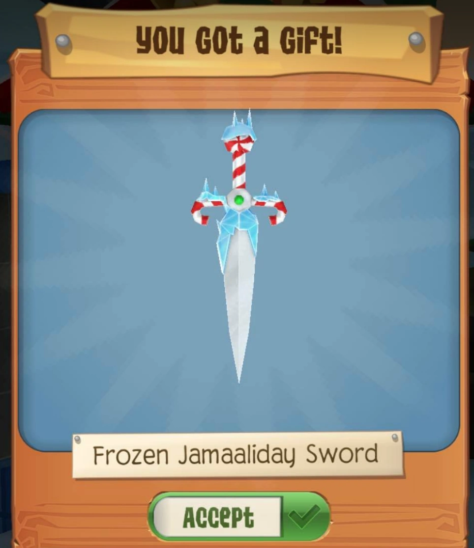 Frozen Jamaaliday Sword | Animal Jam Wiki | Fandom