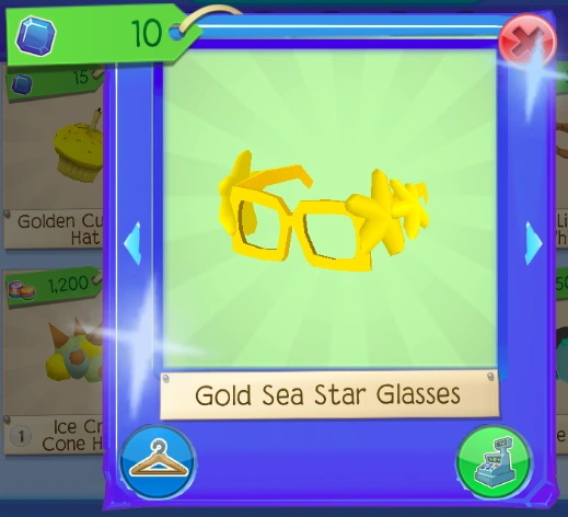 Gold Sea Star Glasses | Animal Jam Wiki | Fandom