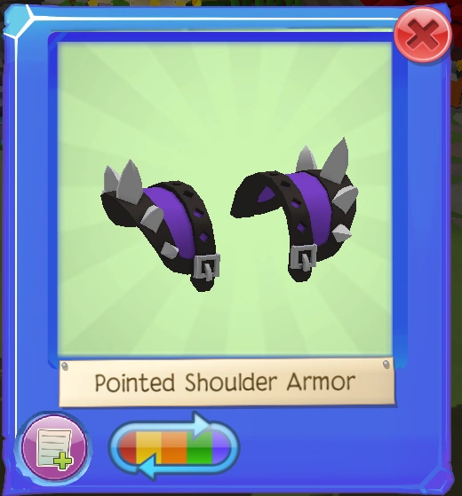 Pointed Shoulder Armor | Animal Jam Wiki | Fandom