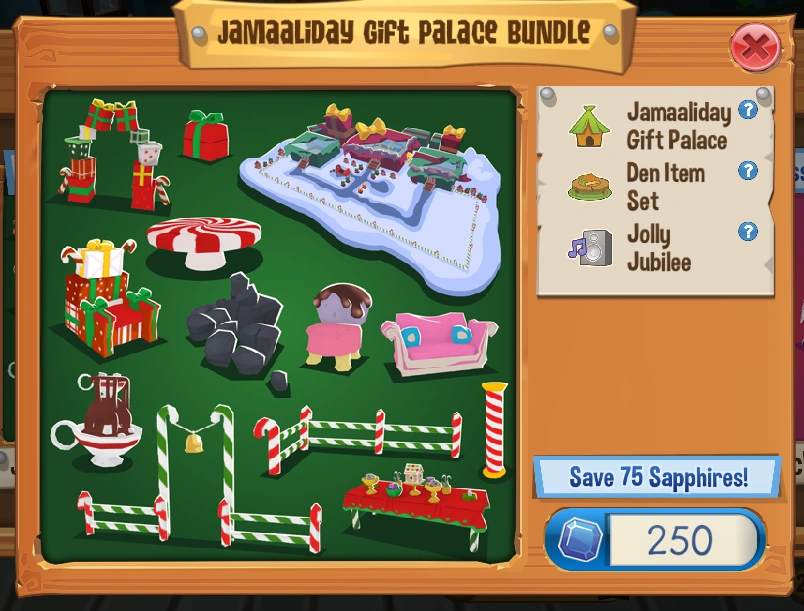 Jamaaliday Gift Palace Bundle | Animal Jam Wiki | Fandom