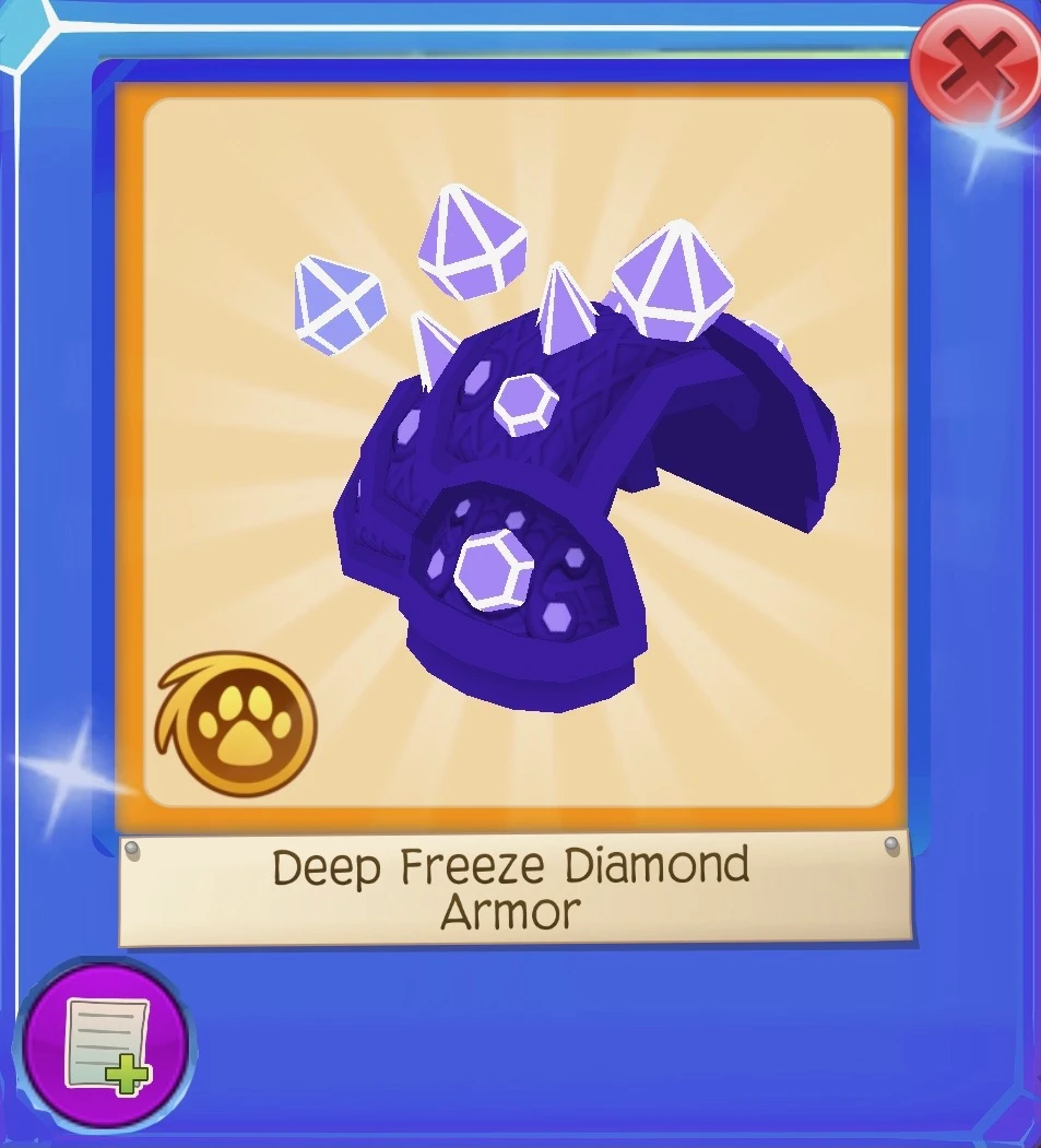 Deep Freeze Diamond Armor | Animal Jam Wiki | Fandom
