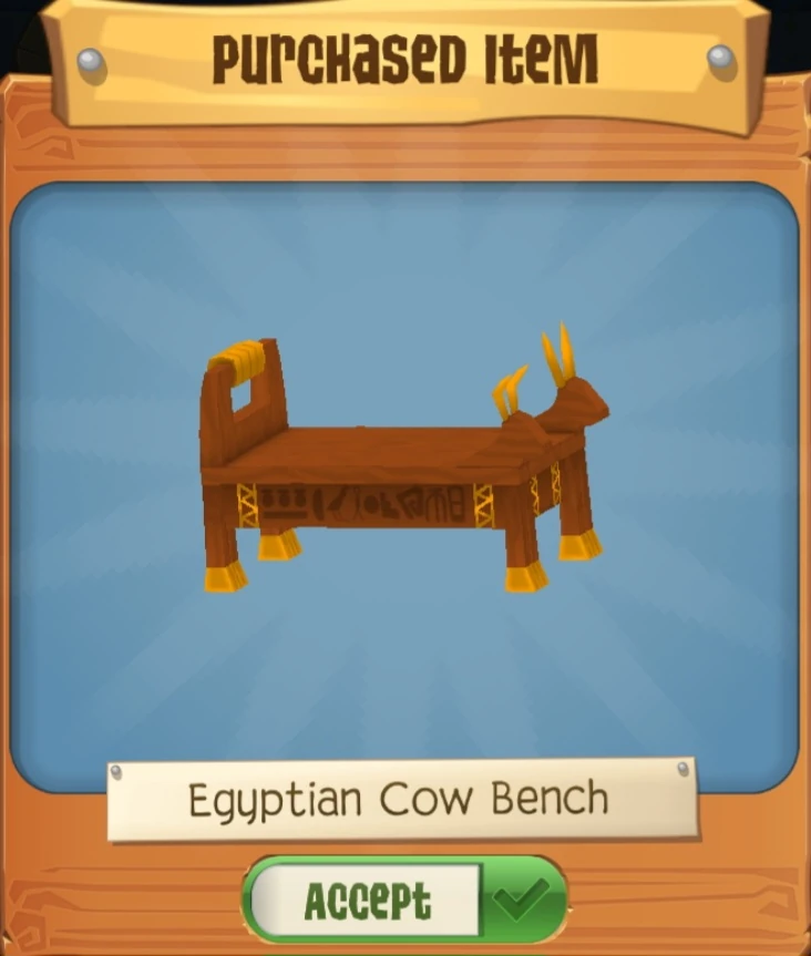 Egyptian Cow Bench | Animal Jam Wiki | Fandom