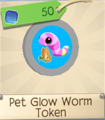 Pet Glow Worm Token | Animal Jam Wiki | Fandom