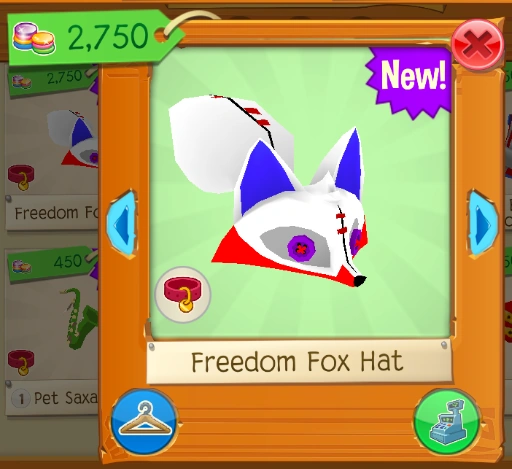 Pet Freedom Fox Hat | Animal Jam Wiki | Fandom