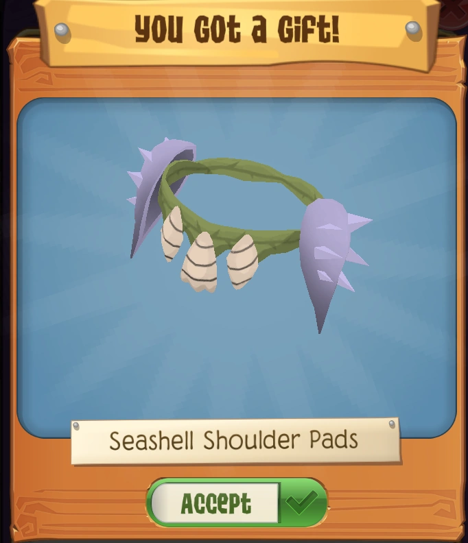 Seashell Shoulder Pads | Animal Jam Wiki | Fandom