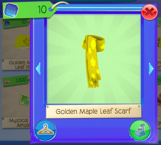 Golden Maple Leaf Scarf | Animal Jam Wiki | Fandom