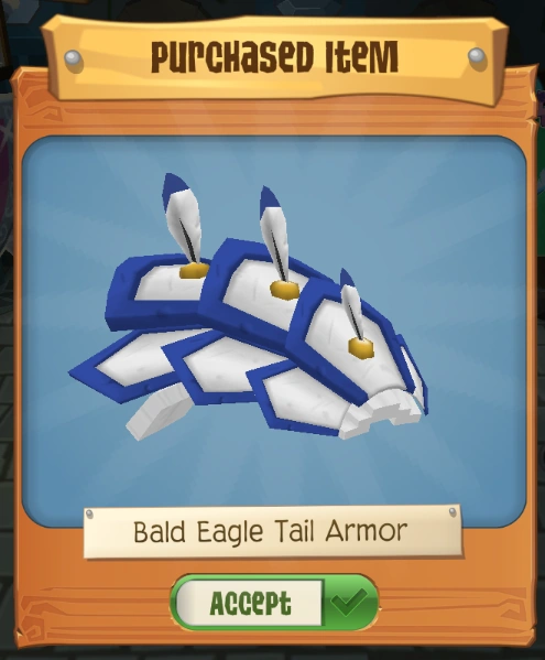 Bald Eagle Tail Armor | Animal Jam Wiki | Fandom