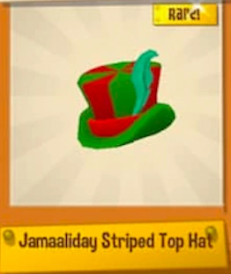 Jamaaliday Striped Top Hat | Animal Jam Wiki | Fandom