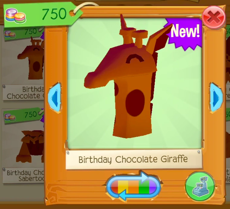 Birthday Chocolate Giraffe | Animal Jam Wiki | Fandom