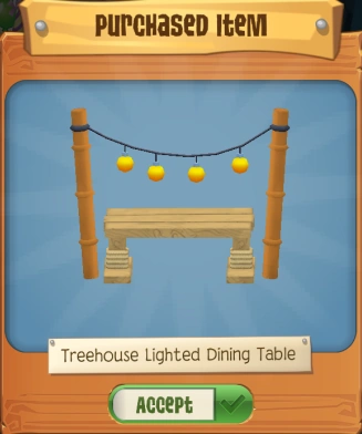 Treehouse Lighted Dining Table | Animal Jam Wiki | Fandom