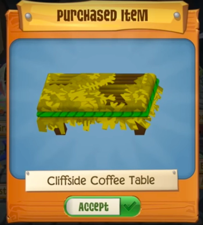 Cliffside Coffee Table | Animal Jam Wiki | Fandom