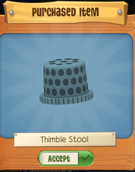 Thimble Stool | Animal Jam Wiki | Fandom