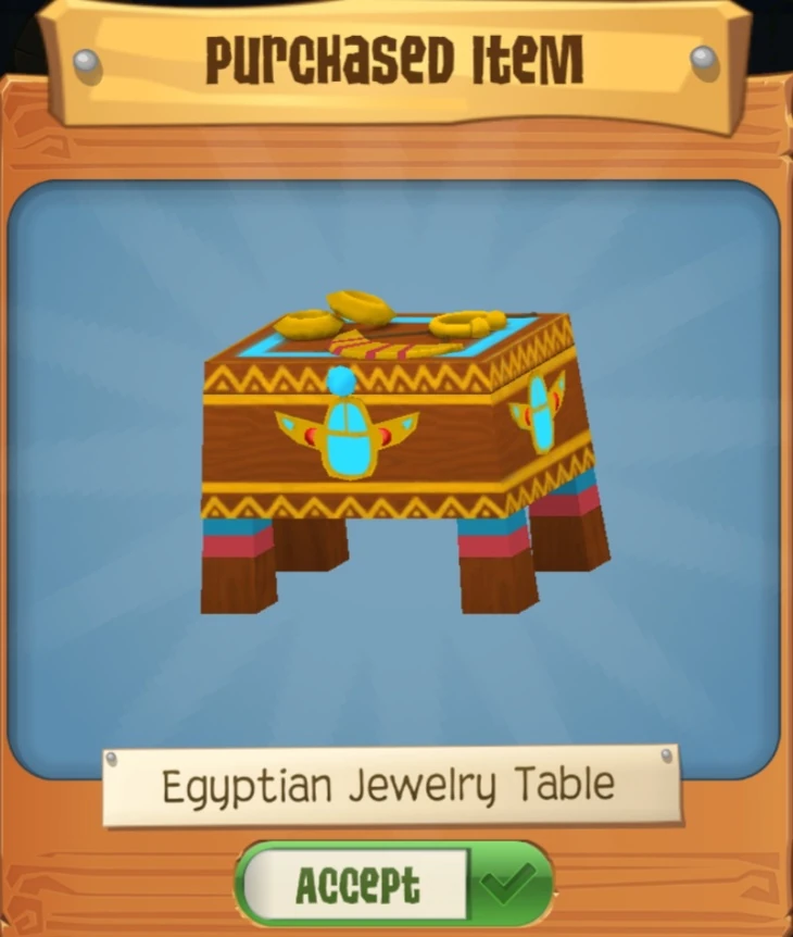 Egyptian Jewelry Table | Animal Jam Wiki | Fandom