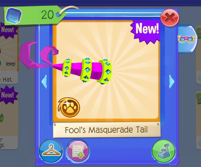 Fool's Masquerade Tail | Animal Jam Wiki | Fandom