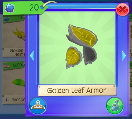 Golden Leaf Armor | Animal Jam Wiki | Fandom