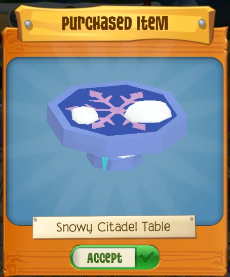 Snowy Citadel Table | Animal Jam Wiki | Fandom