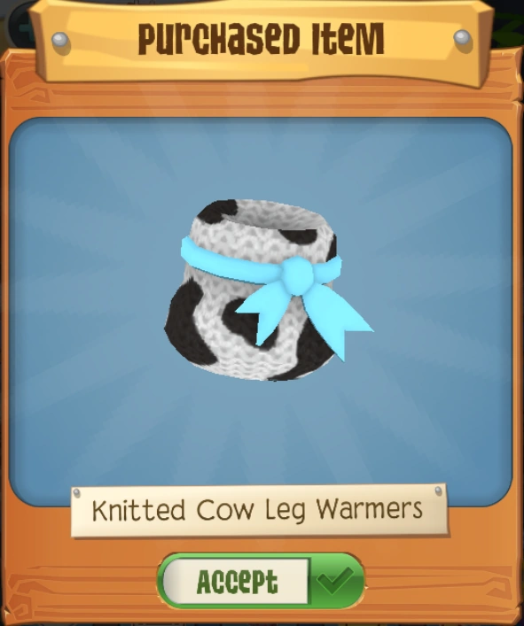 Knitted Cow Leg Warmers | Animal Jam Wiki | Fandom