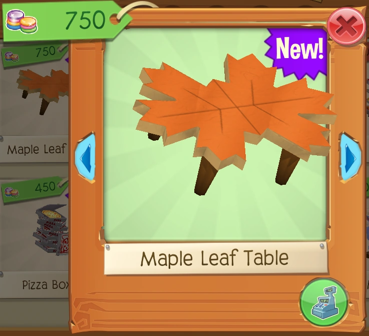 Maple Leaf Table | Animal Jam Wiki | Fandom