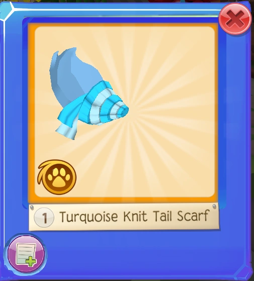 Turquoise Knit Tail Scarf | Animal Jam Wiki | Fandom