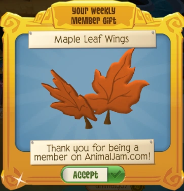 Maple Leaf Wings | Animal Jam Wiki | Fandom