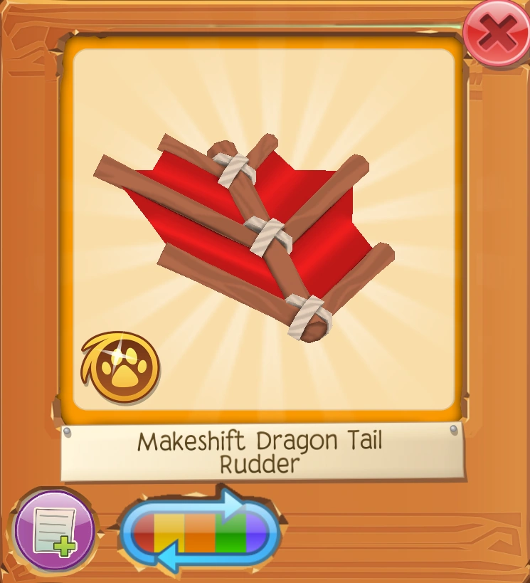 Makeshift Dragon Tail Rudder | Animal Jam Wiki | Fandom