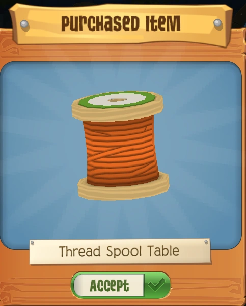Thread Spool Table | Animal Jam Wiki | Fandom