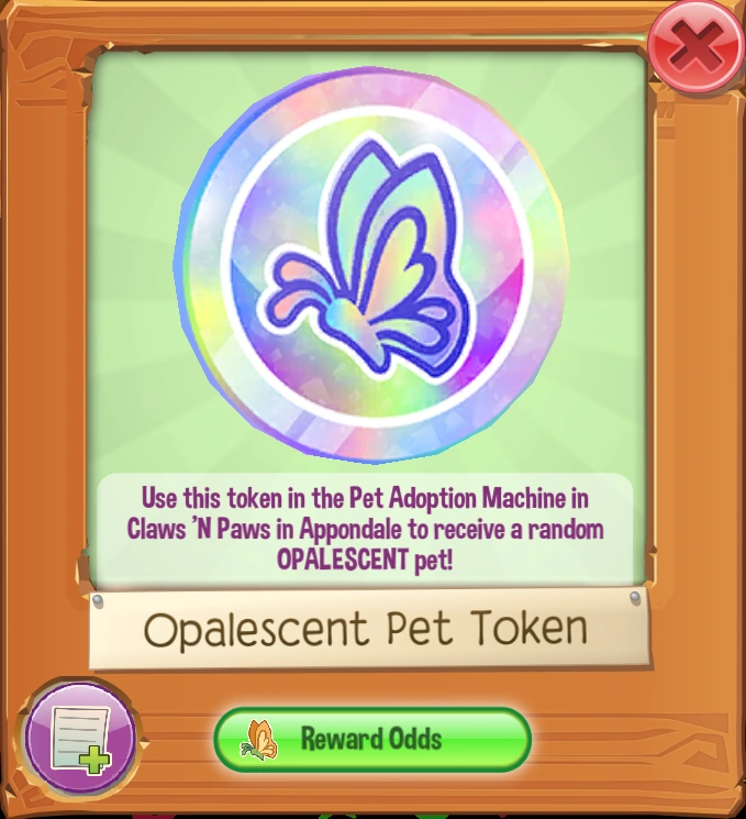 Opalescent Pet Token | Animal Jam Wiki | Fandom
