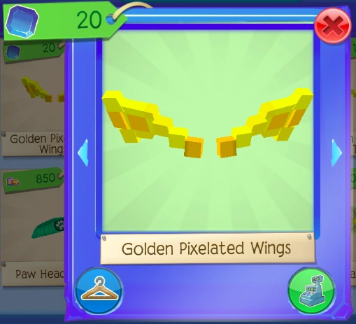 Golden Pixelated Wings | Animal Jam Wiki | Fandom